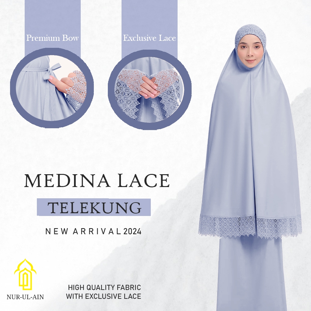 telekung Medina lace exclusive telekung solat by Nur-ul-ain Wanita ...