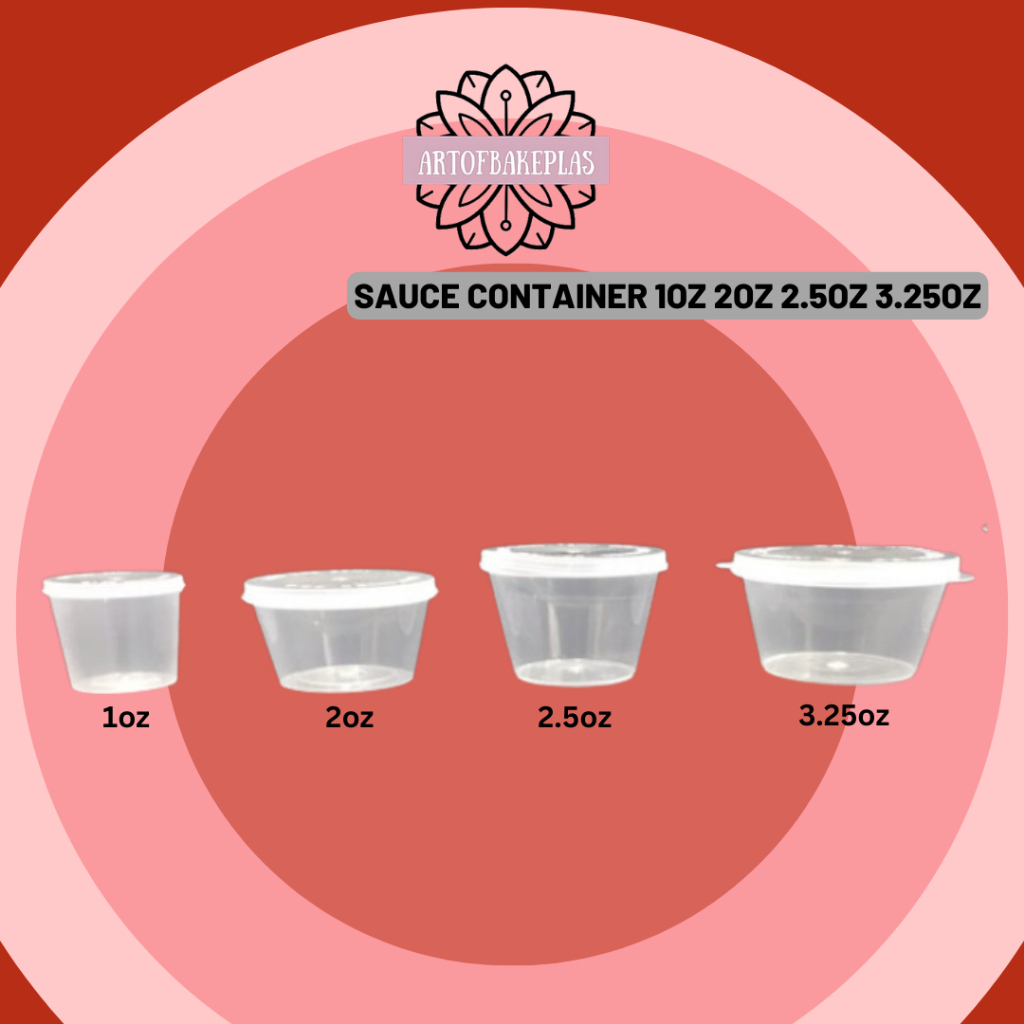 Round Sauce Container 1oz 2oz 2.5oz 3.25oz / Pastry Pro / Food ...