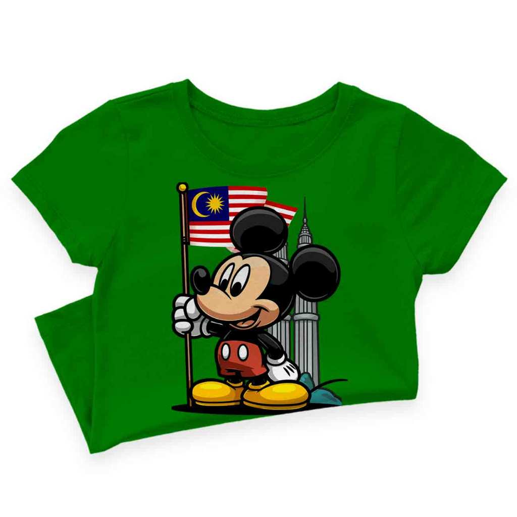 Mickey Mouse Malaysia Girl Baju T Shirt Merdeka Jalur Gemilang ...