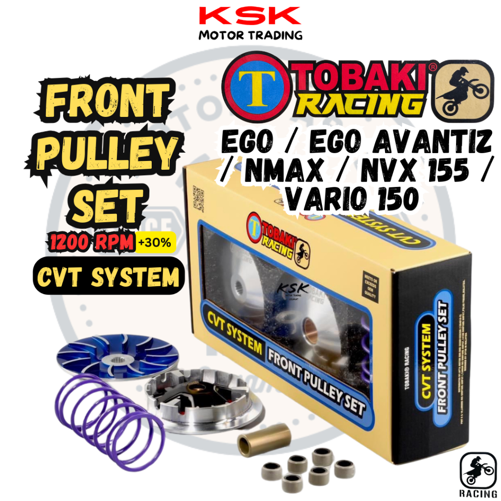【CNY SALE】TOBAKI RACING FRONT PULLEY SET CVT CYCLONE EGO AVANTIZ ...