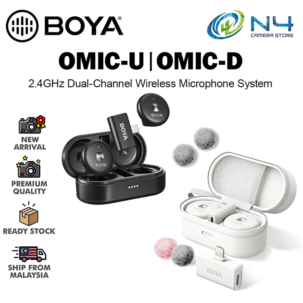 BOYA OMIC-U / OMIC-D Wireless Mic for Type C phone / I@s phone 2.4GHZ ...