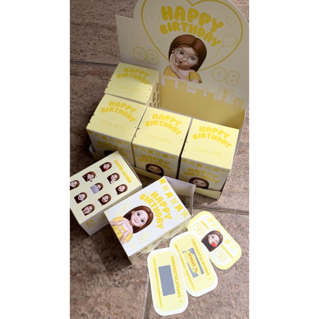 Customise Birthday Scratch Off Blind Box/Wedding/Anniversary/Surprise 客 ...