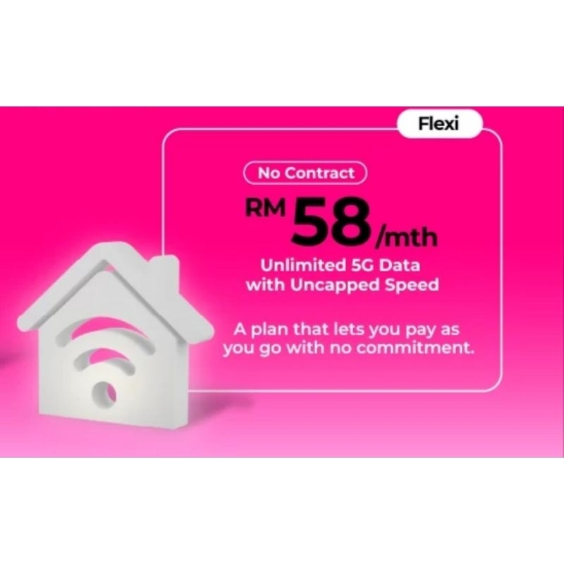 5G SIM UNLIMITED YES FLEXI 58 | Shopee Malaysia