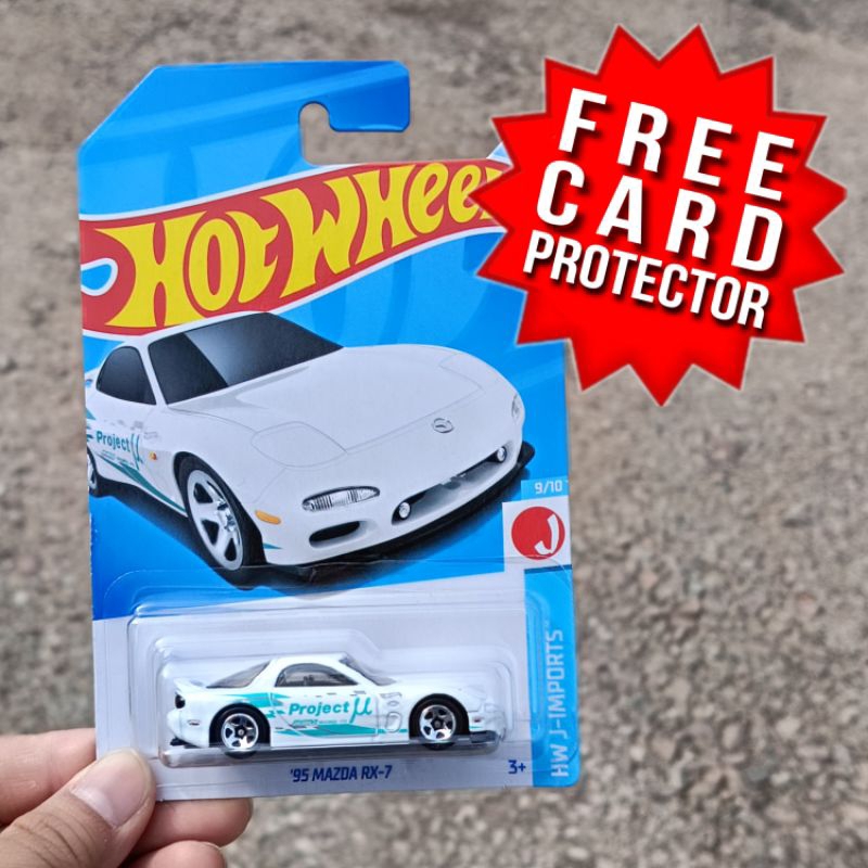 🔥FRE CARD PROTECTOR🔥 Hot Wheels 95 Mazda RX-7 9/10 HW J-Imports 170/250 ...