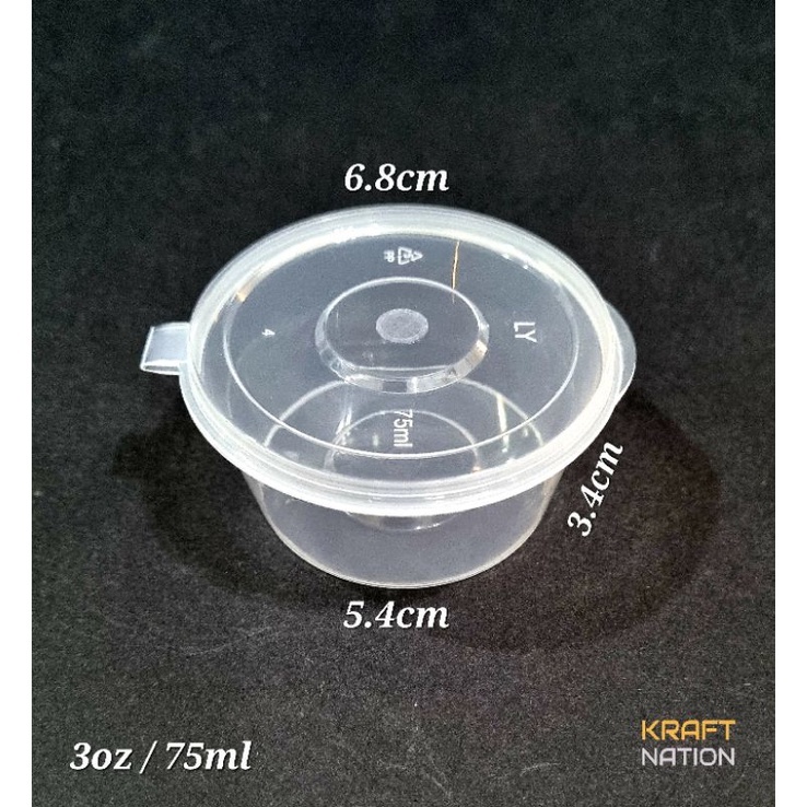[Bundle] 10pcs 1, 1.5, 2, 3, 4, 5, 8 oz, PP5 Sauce Container/Deli ...