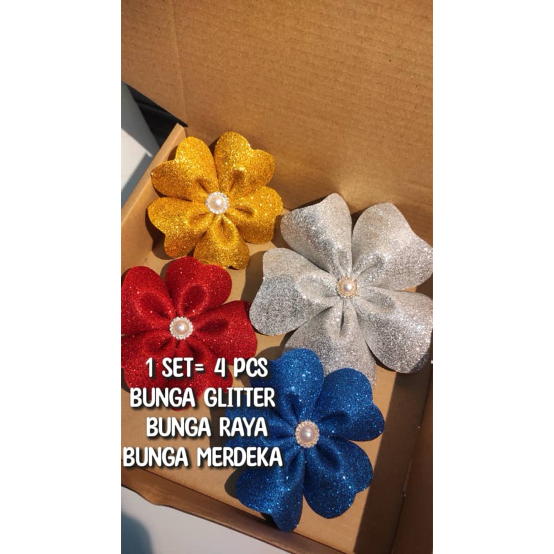 BUNGA GLITER RAYA, BUNGA MERDEKA | Shopee Malaysia