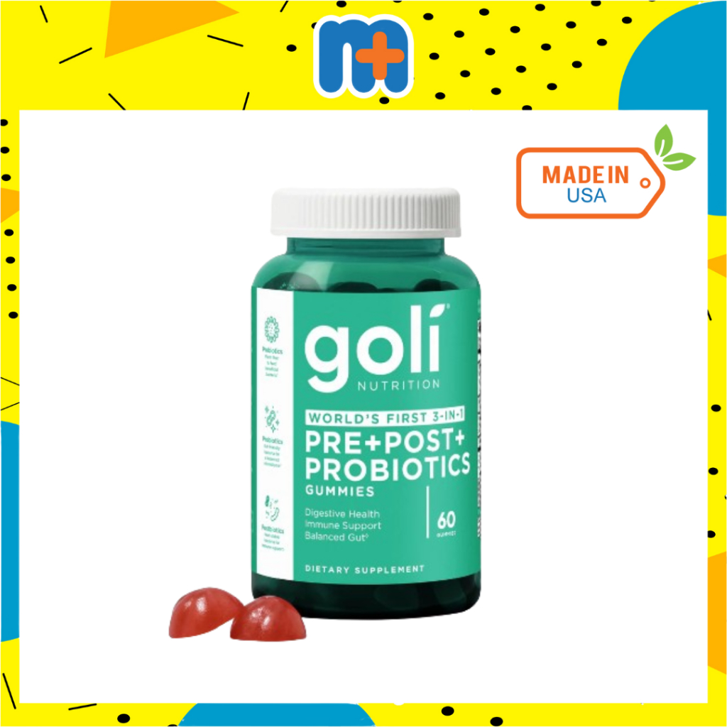 [MPLUS] GOLI NUTRITION PRE+POST+PROBIOTICS GUMMIES 60S | Shopee Malaysia