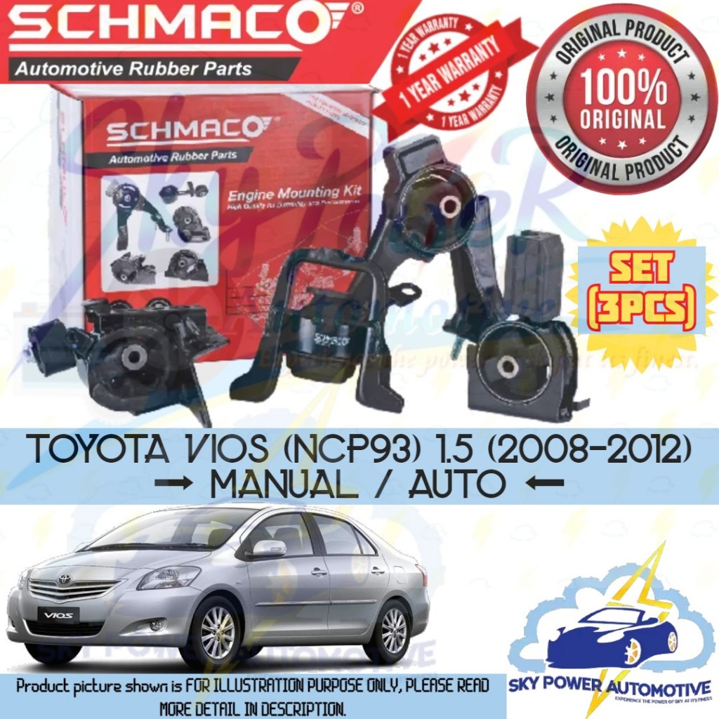 TOYOTA VIOS NCP93 1.5 (2008-2012) ( MANUAL / AUTO ) SCHMACO ENGINE ...