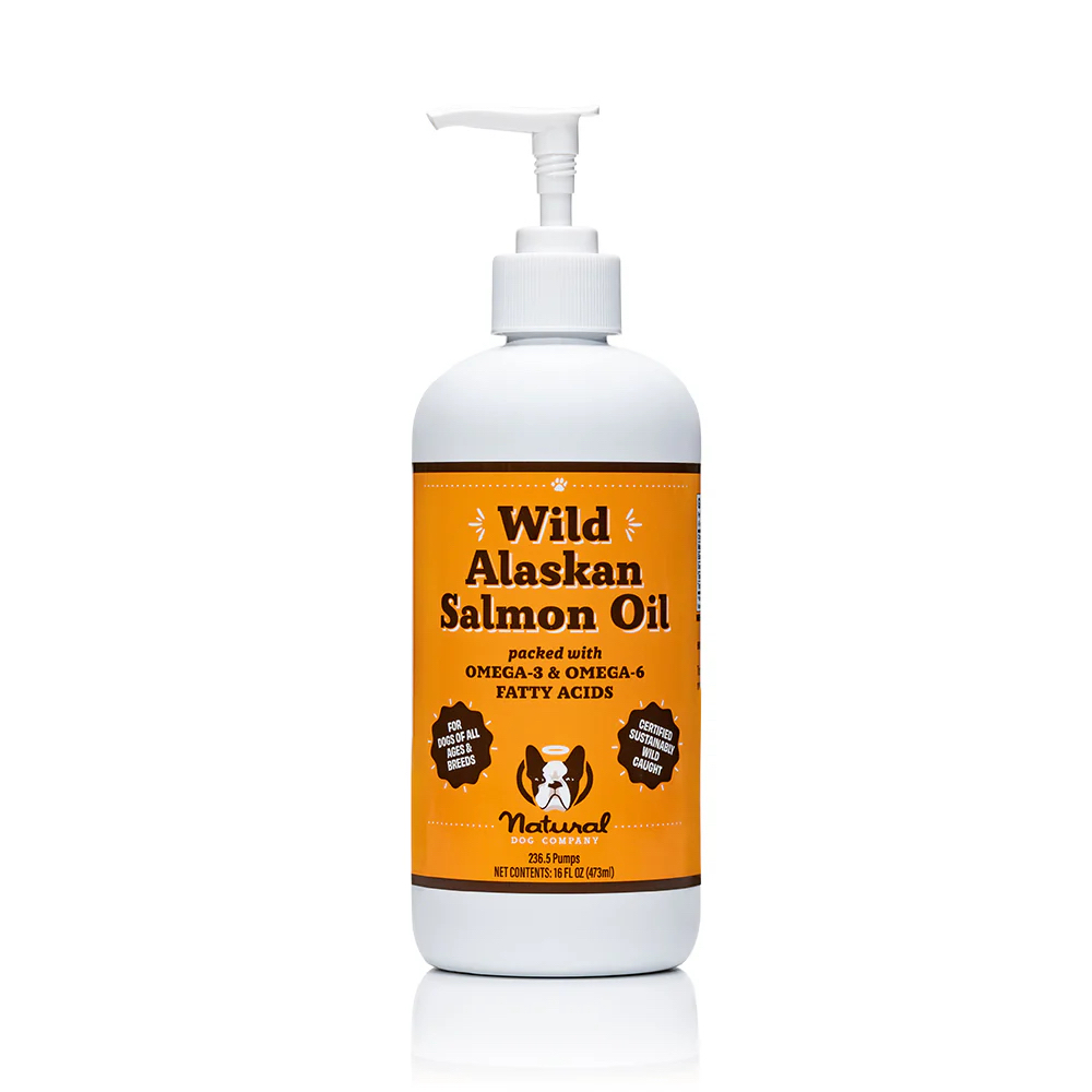 Natural Dog Company Wild Alaskan Salmon Oil - Omega-3 & Omega-6 Fatty ...