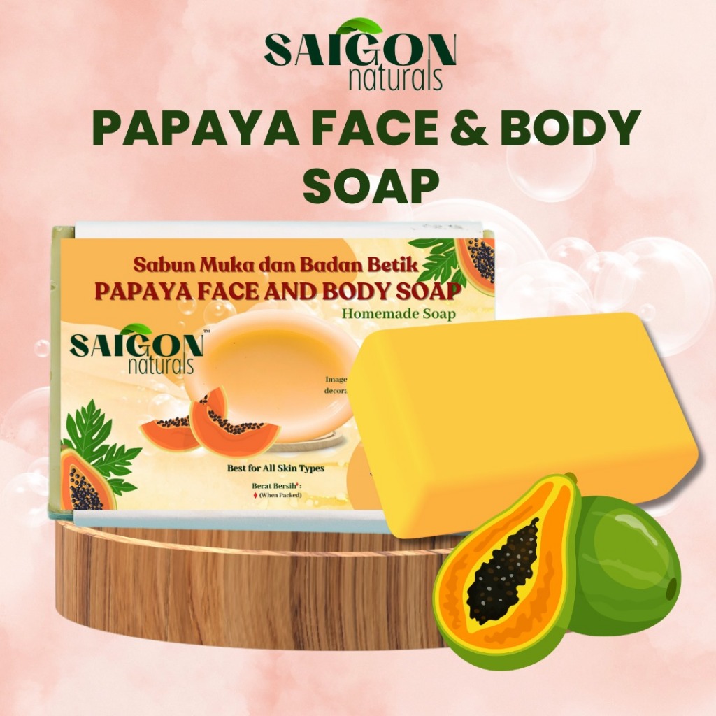 Saigon Naturals Papaya Soap Homemade for Face and Body Sabun Papaya ...
