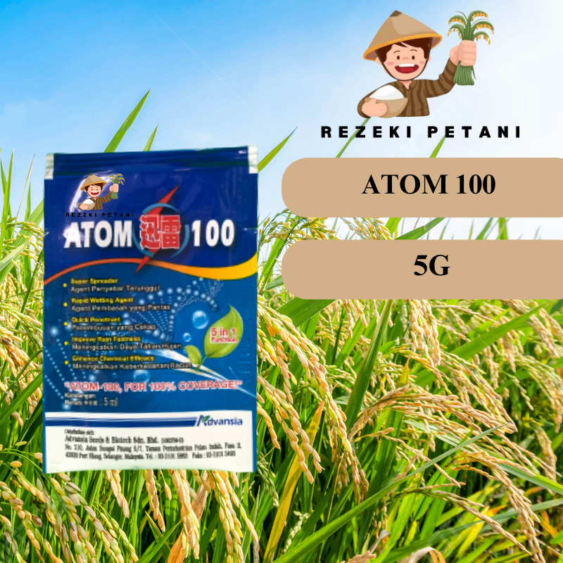 [ORIGINAL] 1pkt 5g ATOM 100 ADVANSIA Pelekat Racun/Adjuvant/Surfactant ...