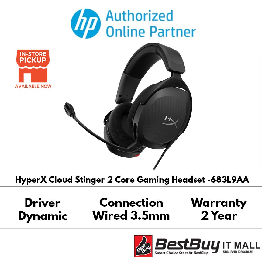 HyperX Cloud Stinger 2 Core Gaming Headset with DTX-S Headphone Spatial Audio - 683L9AA | Shopee ...