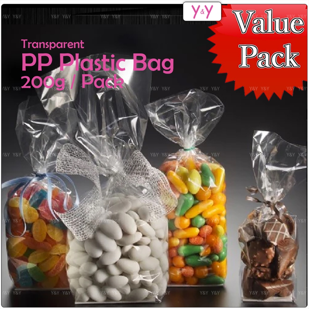 200g PP Plastic Bag 0.04mm / Transparent Plastic Packaging Bag / Clear ...