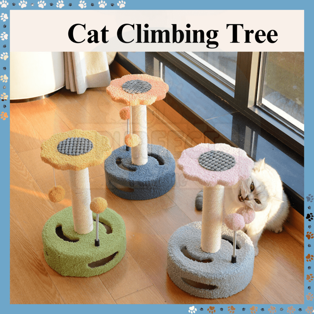 Cat Scratch Play Bed Toy Kucing Scratcher Cat Tree Tree Scratcher Pets ...