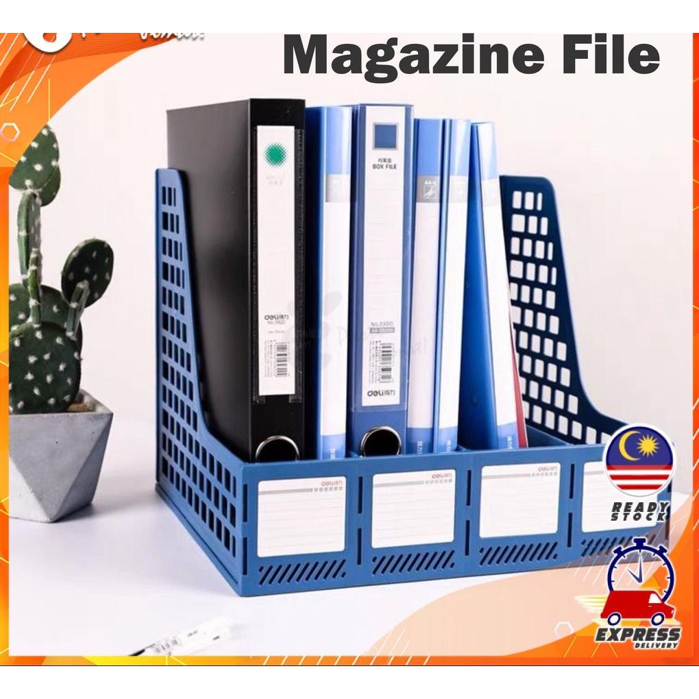Magazine File Stand Holder Plastic For Storage Desk Organizer - Home ...