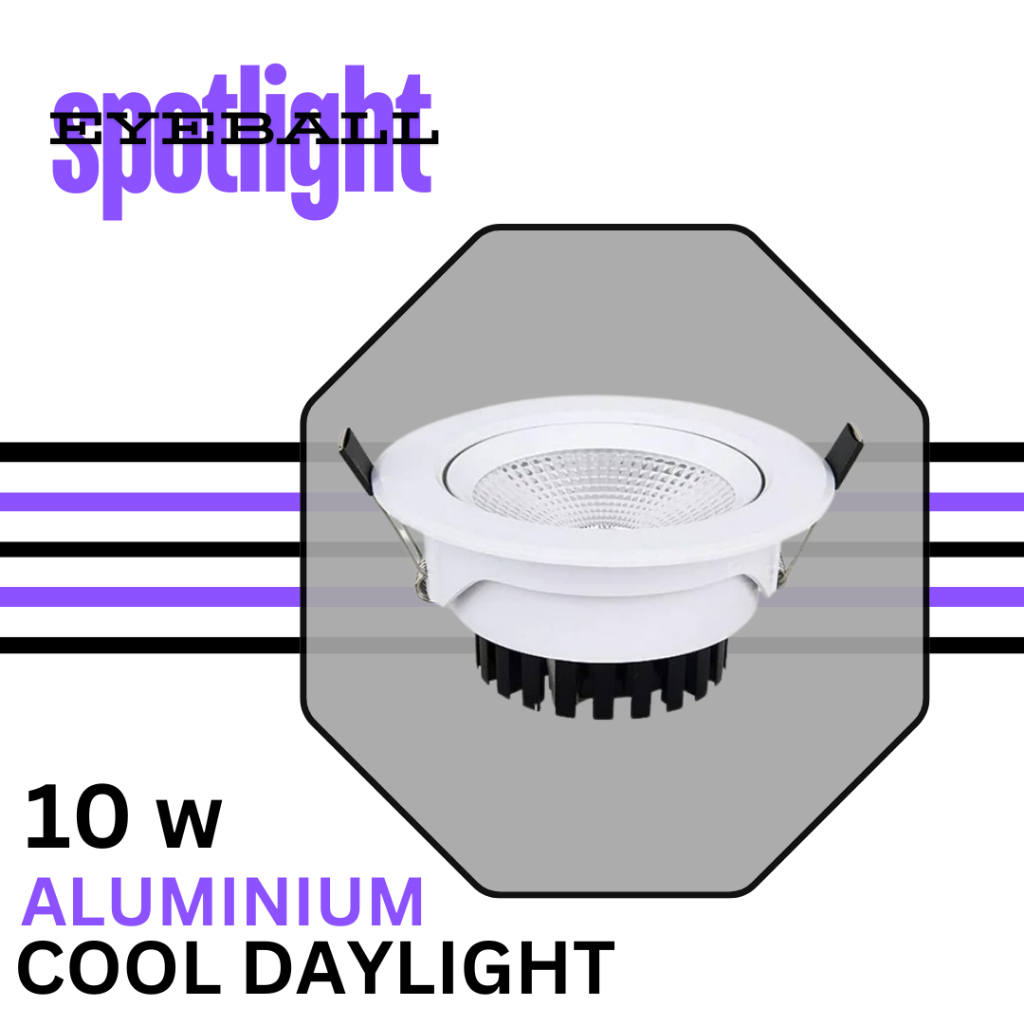 Led eyeball downlight lampu eyeball 10W 4200K 4 inchi Recessed Ceilling ...