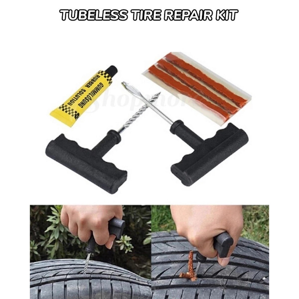 Tyre Puncture Repair Kit Set Penampal Tayar Kereta Bocor Tire Patching ...