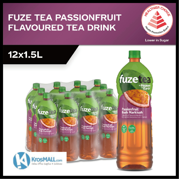 Fuze Tea by Heaven and Earth Ice Passion Fruit PET 1.5L X 12 | Shopee ...