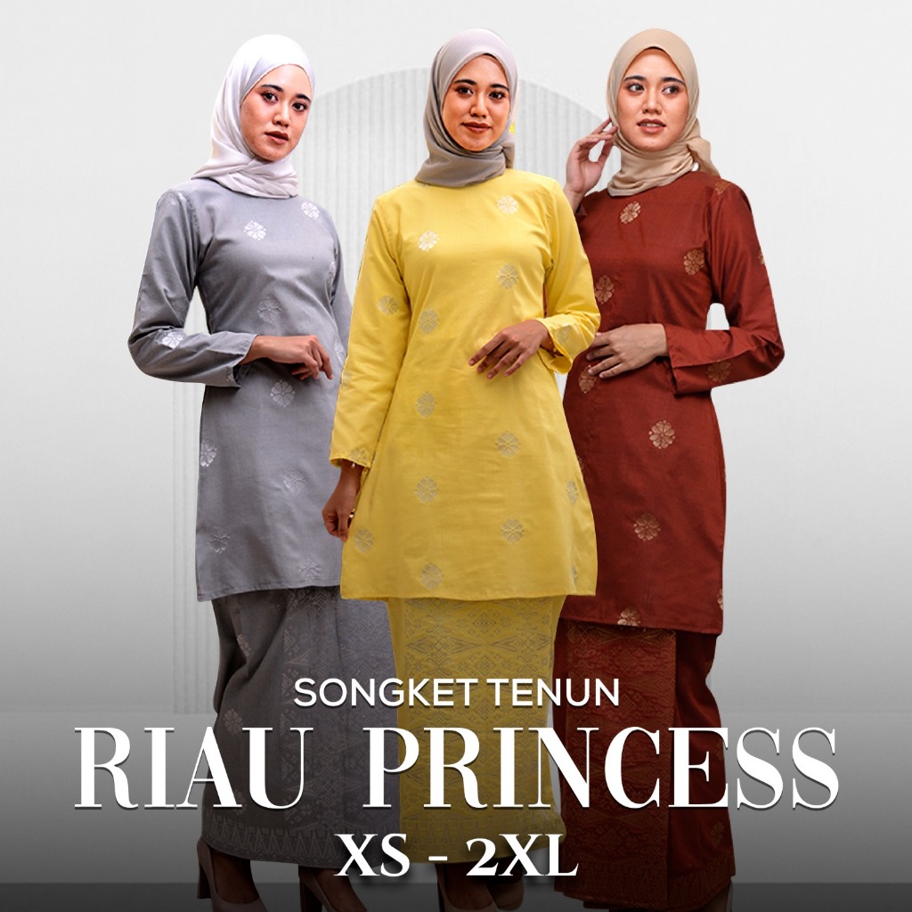 Size XS -2XL | Baju Kurung Riau Princess | Bunga Tabur | 100% Cotton ...