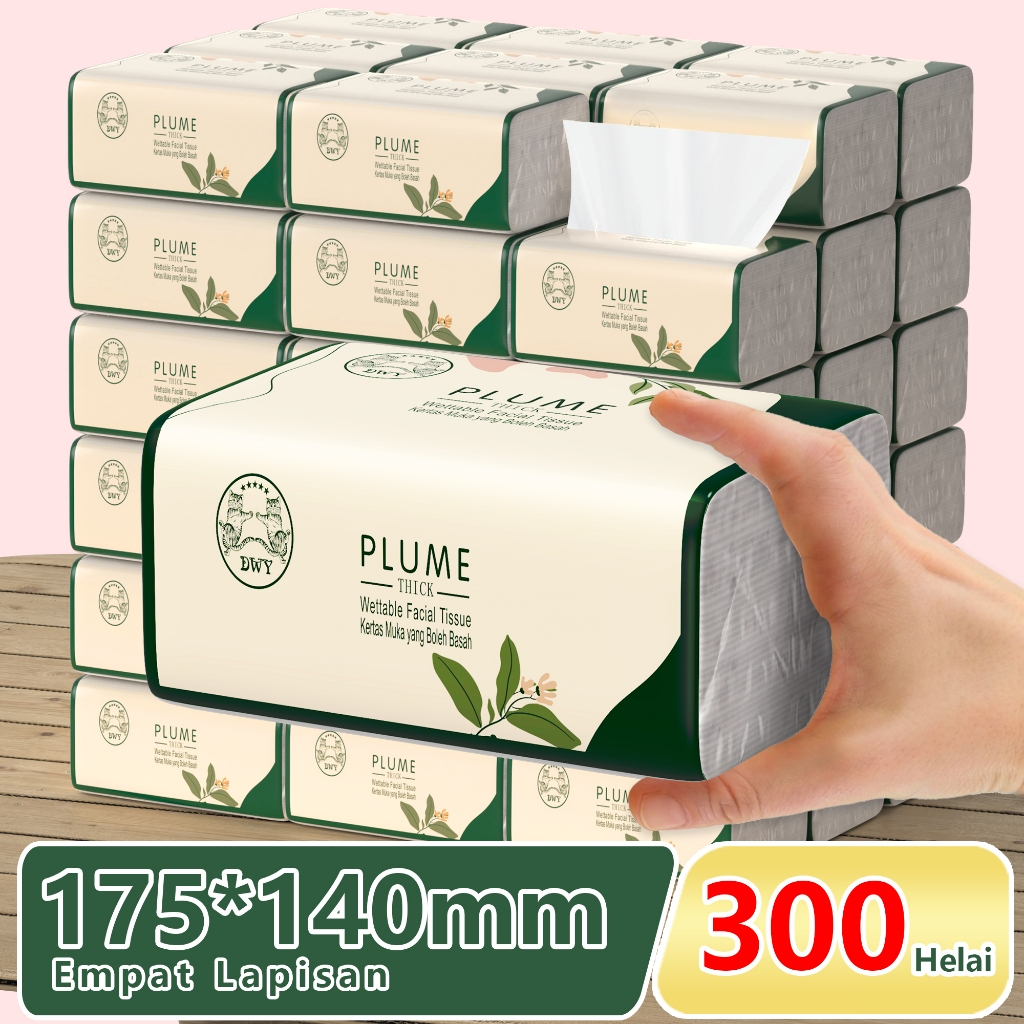DWY Double Sided Embossin 4 Ply Skin-Friendly Facial Tissue (175 x ...