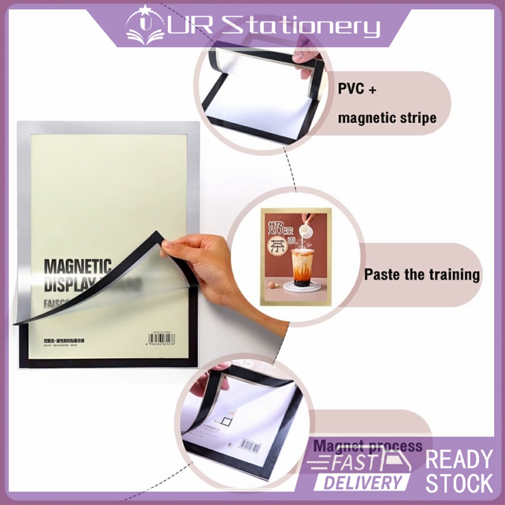 A3 A4 A5 A6 Magnetic Frame Display Board Wall Sticker Photo Certificate ...