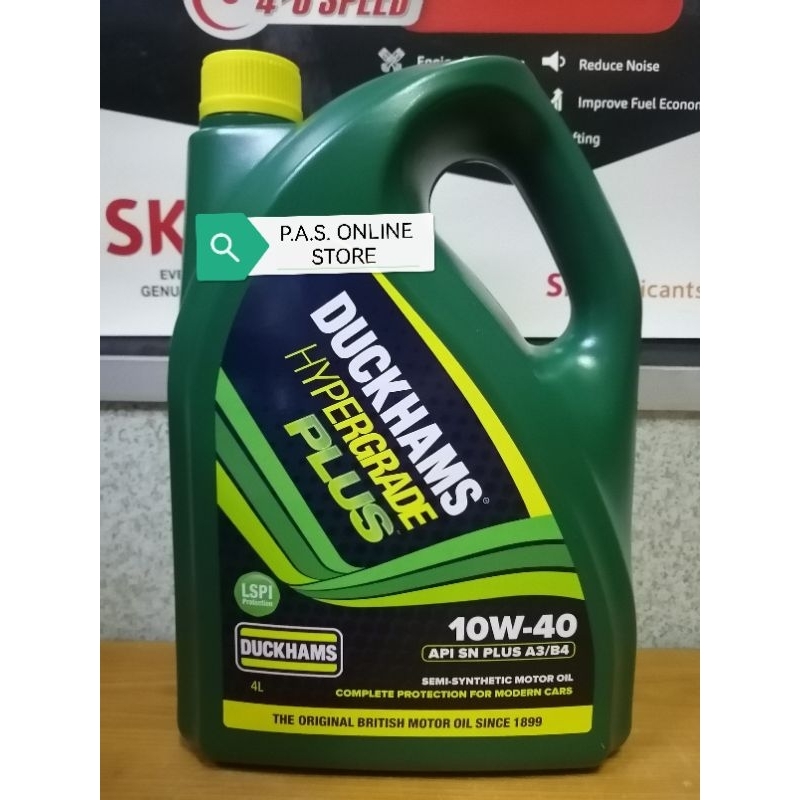 DUCKHAMS HYPERGRADE PLUS 10W-40 SN PLUS A3/B4 ENGINE OIL 4L | Shopee Malaysia