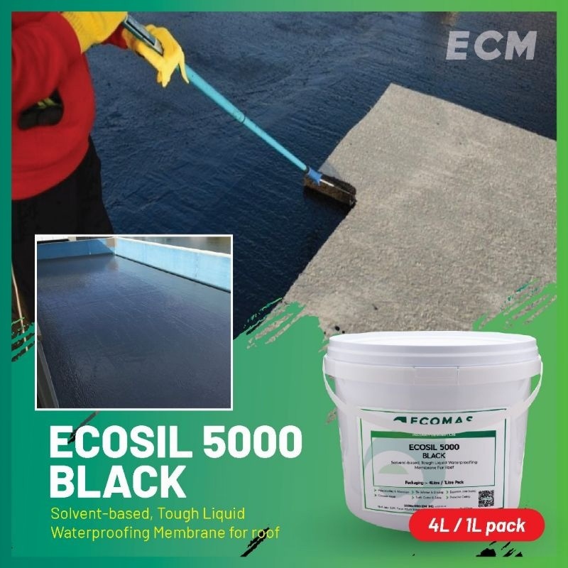 ECOSIL 5000 (1LITRE / 4LITRE PACK) Solvent-Based, Tough Liquid Black ...