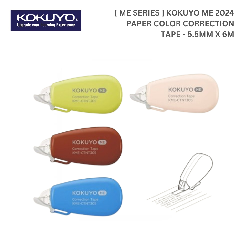 [ ME SERIES ] KOKUYO ME 2024 PAPER COLOR CORRECTION TAPE - 5.5MM X 6M | Shopee Malaysia