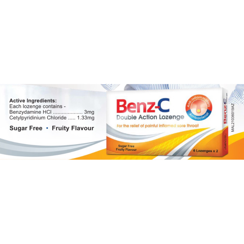 Benz-c double action lozenges (12lozenges) | Shopee Malaysia