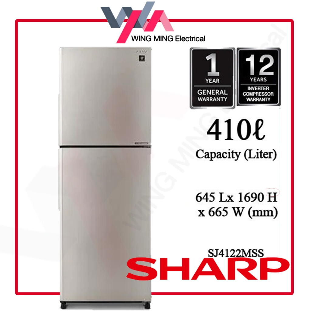 Sharp 410L Folio Refrigerator 2 Door/Peti Ais 2 Pintu Inverter ...