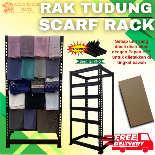Rak Tudung Murah Boltless Rack For Hijab / Rak Besi / Rak Serbaguna ...