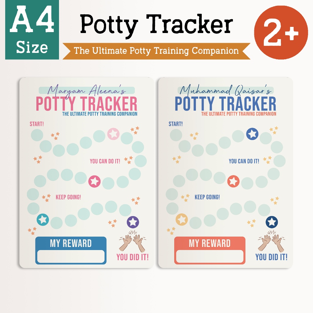 Potty Tracker Potty Training Guide Potty Reward Chart Toilet Training ...