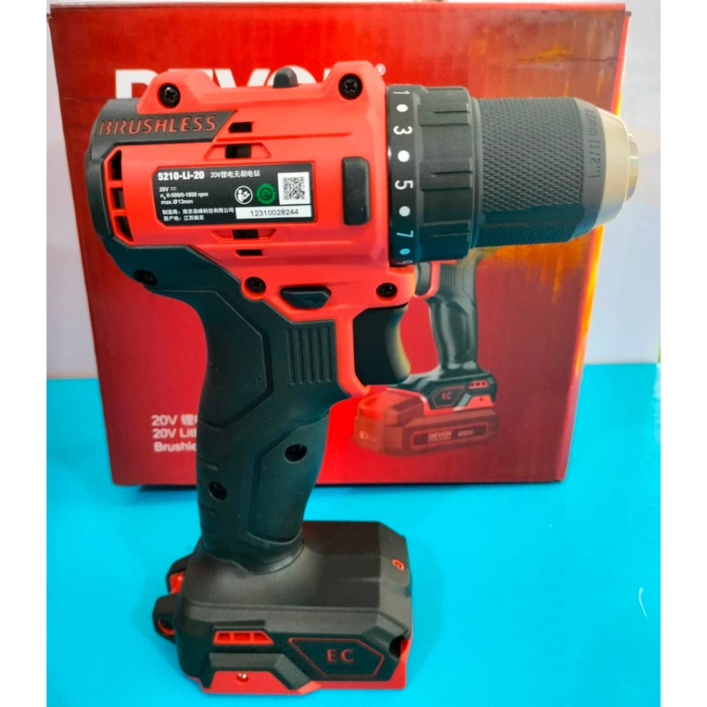 DEVON 5210-LI-20V DRILL ( NO BATTERY , NO CHARGER) | Shopee Malaysia