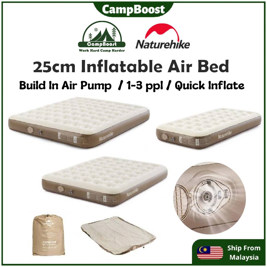 CampBoost NATUREHIKE 25cm Inflatable Air Bed Tilam Angin Camping Katil ...
