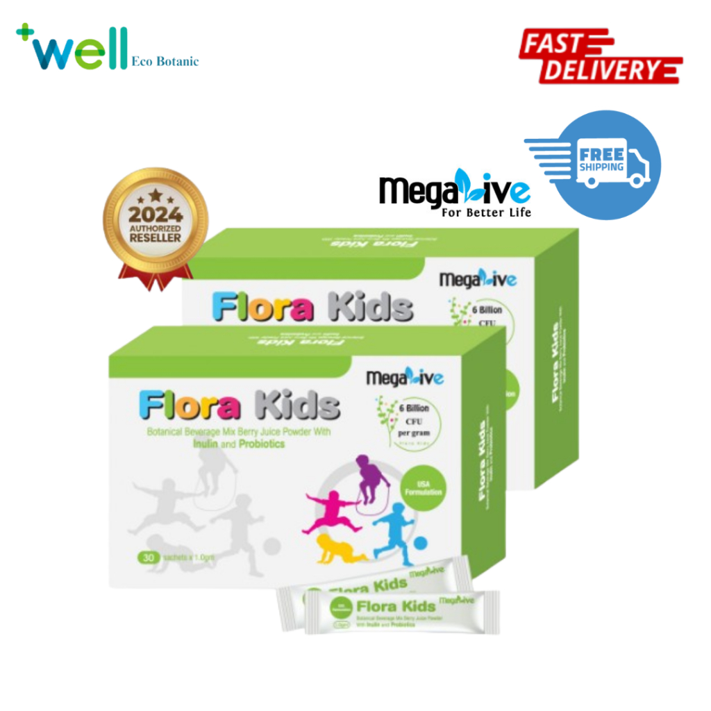 Megalive Flora Kids 30's x 2 --- 6 billion Probiotic & Prebiotic ...