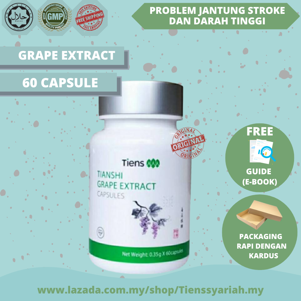 Ubat Jantung Stroke & Cancer Grape Extract Kapsul Menjaga Darah Tinggi ...