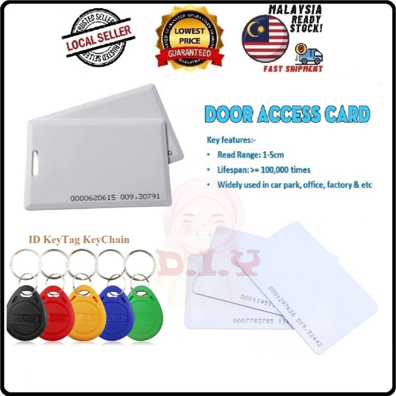 [Read Only] ID Card / Keytag 125Khz RFID Proximity Card Thin / Thick ...