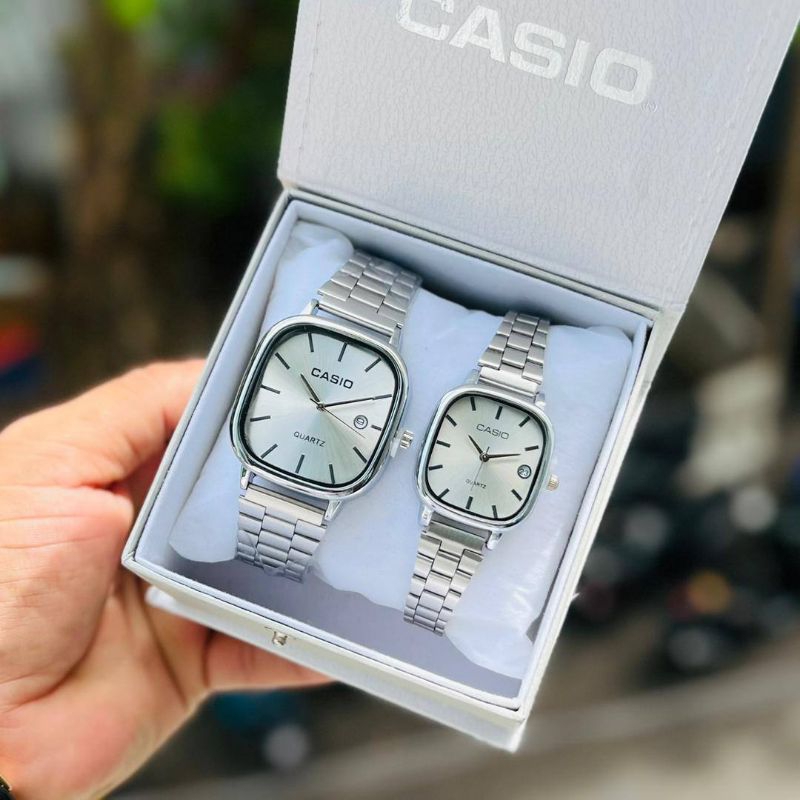 Casio Vintage Quartz Stainless steel Date With Box Watch | Shopee Malaysia