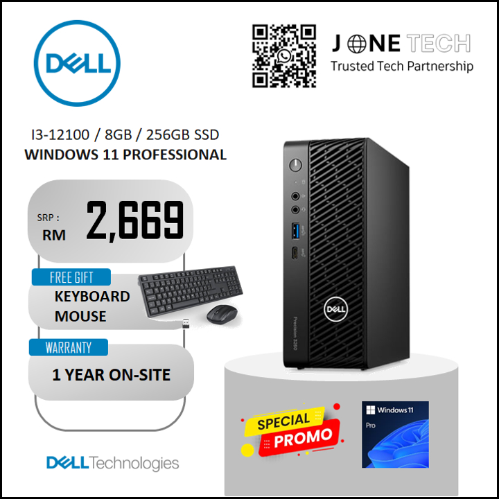DELL PRECISION 3260 COMPACT WORKSTATION / DESKTOP - Intel Core i3-12100 ...