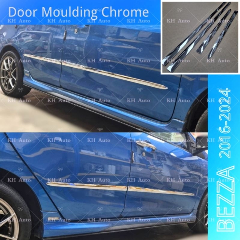 Perodua Bezza 2016-2024 Car Side Door Moulding Chrome Body Lining Trim ...