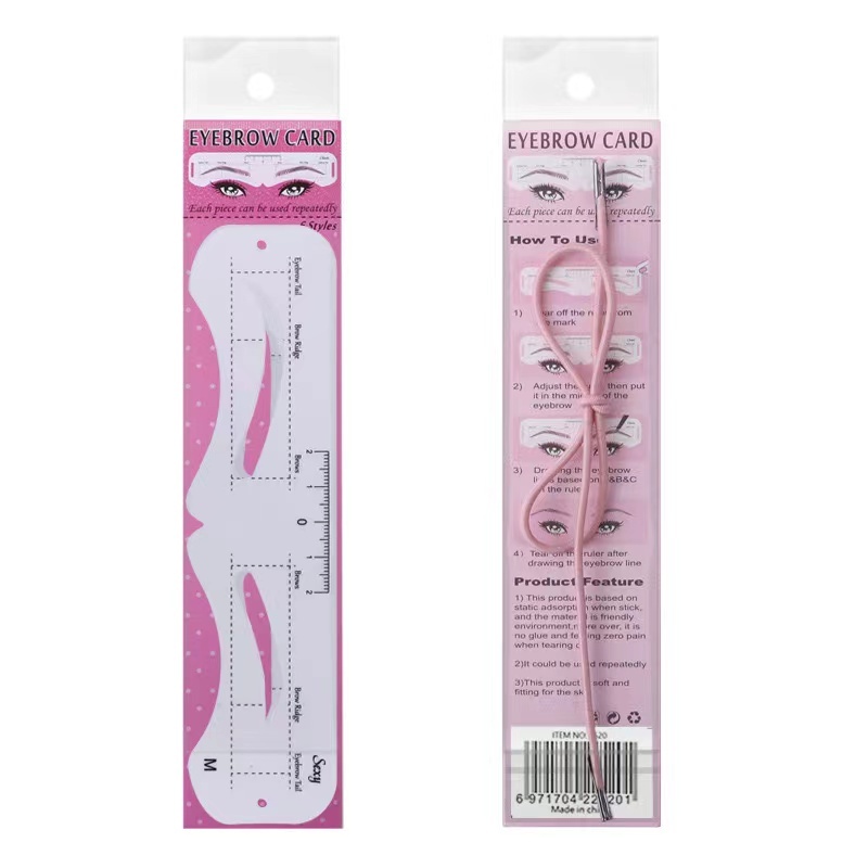 12Pcs Drawing Guide Card Reusable Eyebrow Stencil Set Eyebrow Card ...