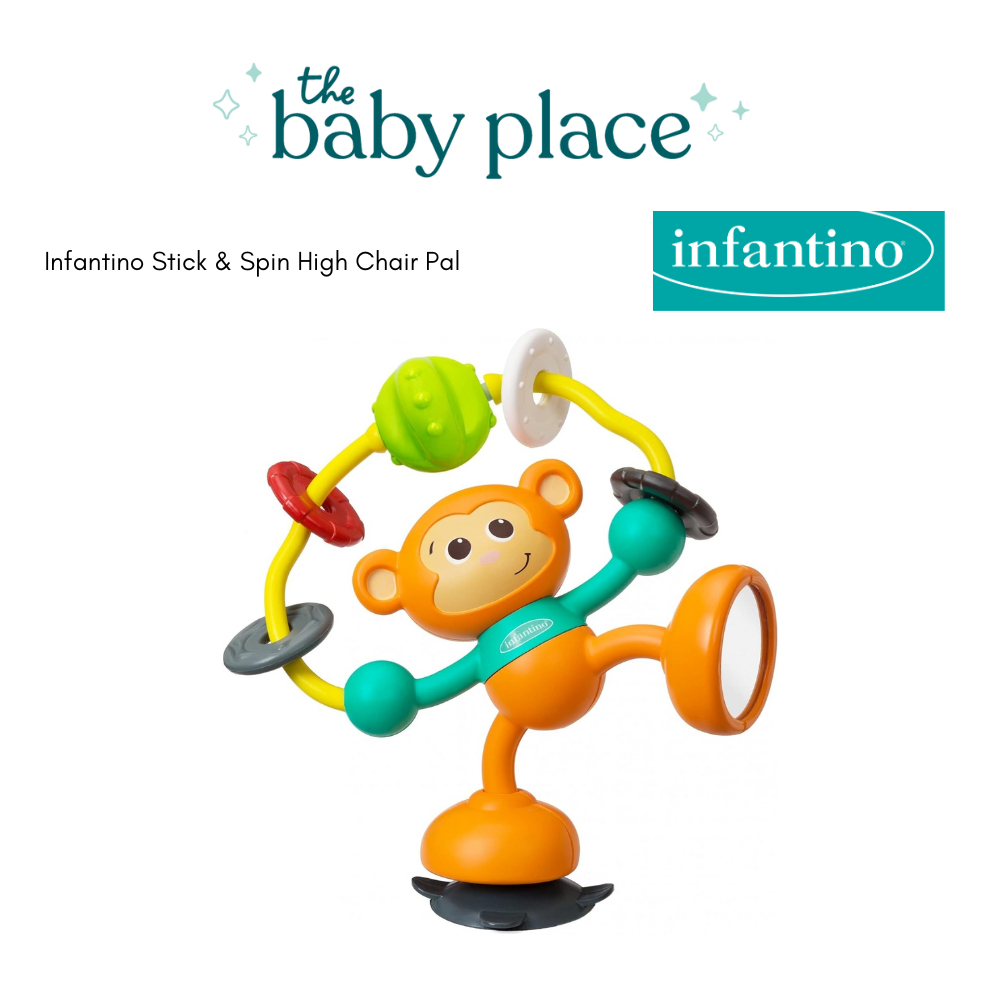 Infantino Stick and Spin High Chair Pal Rattle Teether (Assorted Colour ...