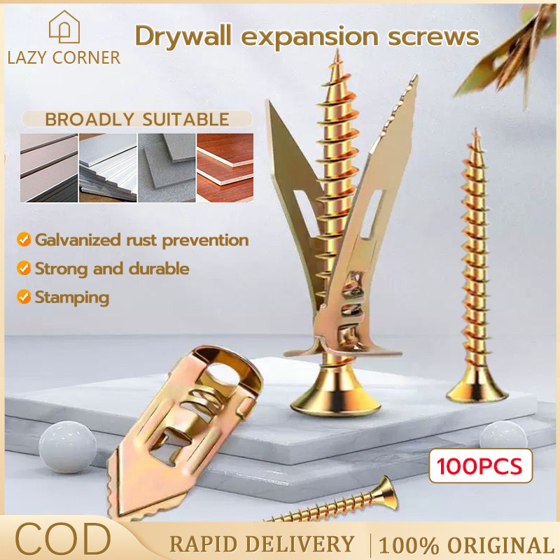 100PCS anchor bolts expansion screws, expansion screw kits reusable ...