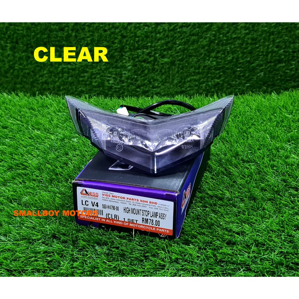 YAMAHA LC135 V4 V5 V6 V7 NEW CLEAR LED REAR SPOILER SEAT BAR LBAR BRAKE ...