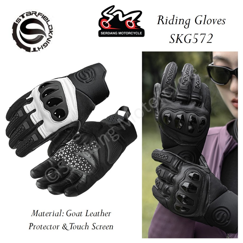 Star Field Knight SKG572 Premium Leather Riding Glove Sarung Tangan ...