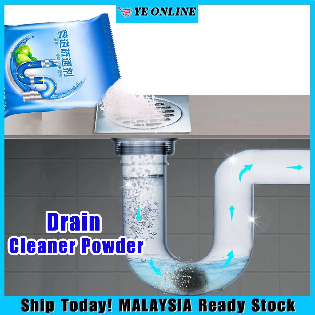 50g Drain Cleaner Powder Immediate Clog Remover Clogging Dredge Helper ...
