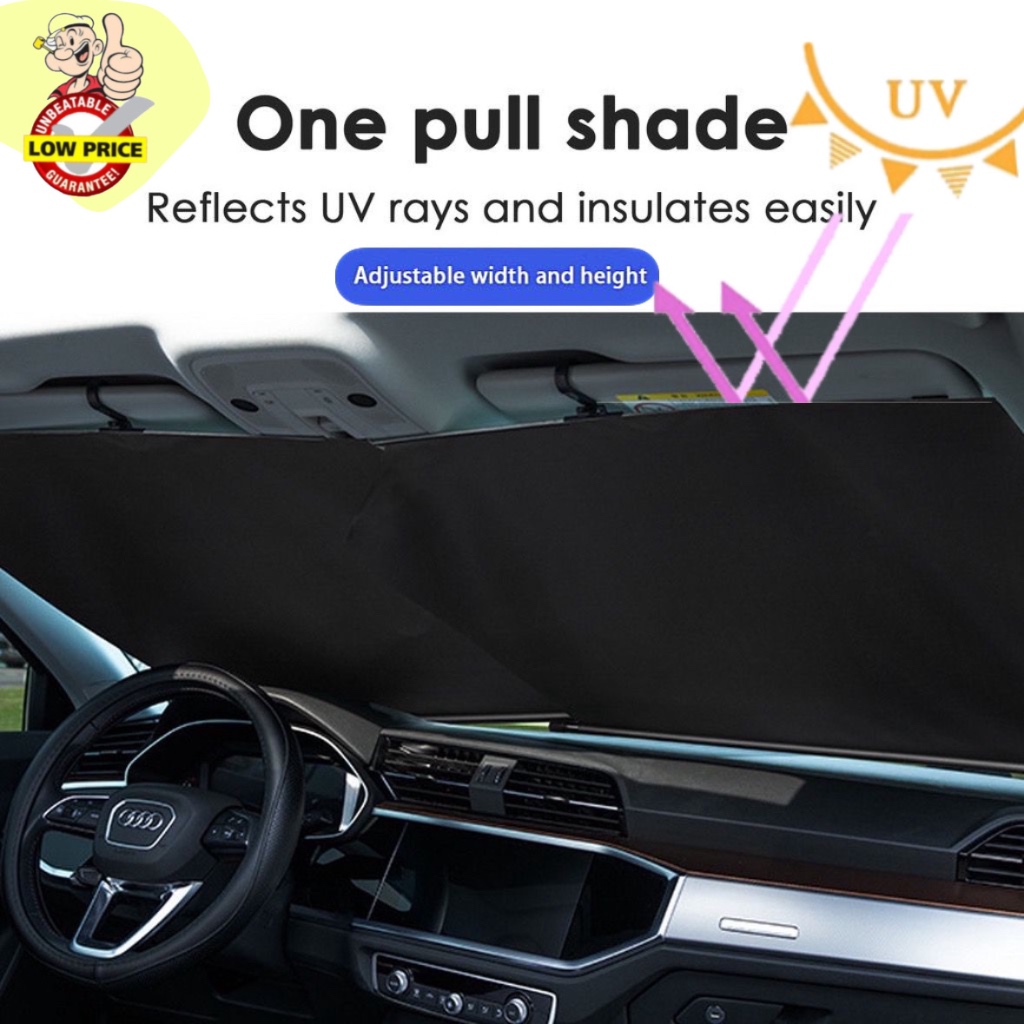 2024 Automatic Retractable Windshield Curtain for Car Windscreen Sun ...