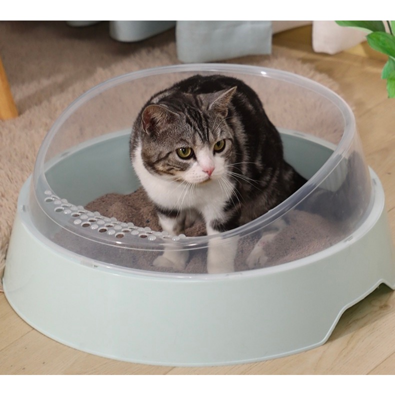 Cat Toilet Semi Closed Cat Litter Box/Cat Toilet/Tempat Berak Kucing ...