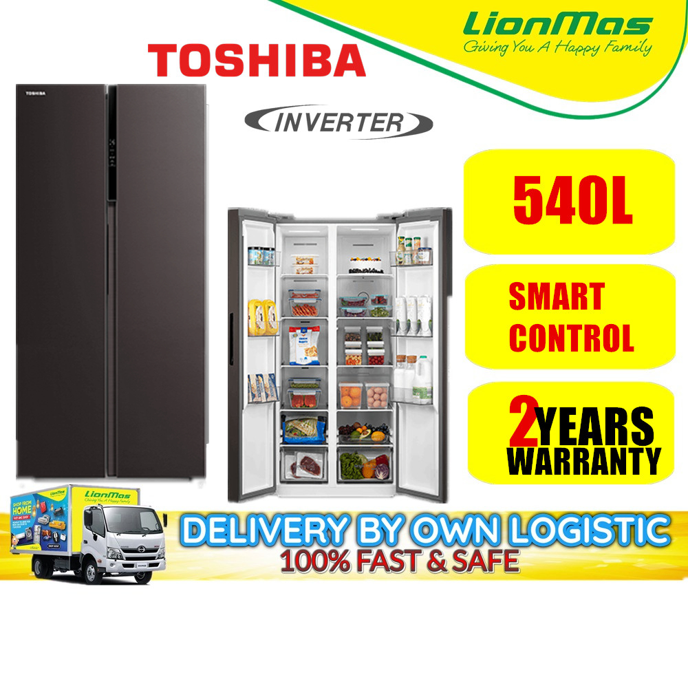 Toshiba 540L Origin Inverter Side-by-Side Refridgerator - PETI SEJUK ...