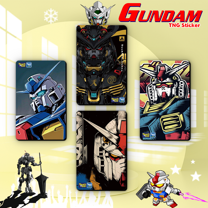 Gundam TNG Sticker - Tng Touch N Go Sticker/Bank Card Sticker Cover ...